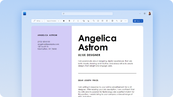 ATS resume templates and cover letters in Word | Microsoft Word